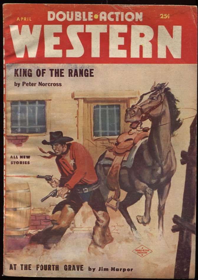 Double Action Western 1957 April. "King of the Range."